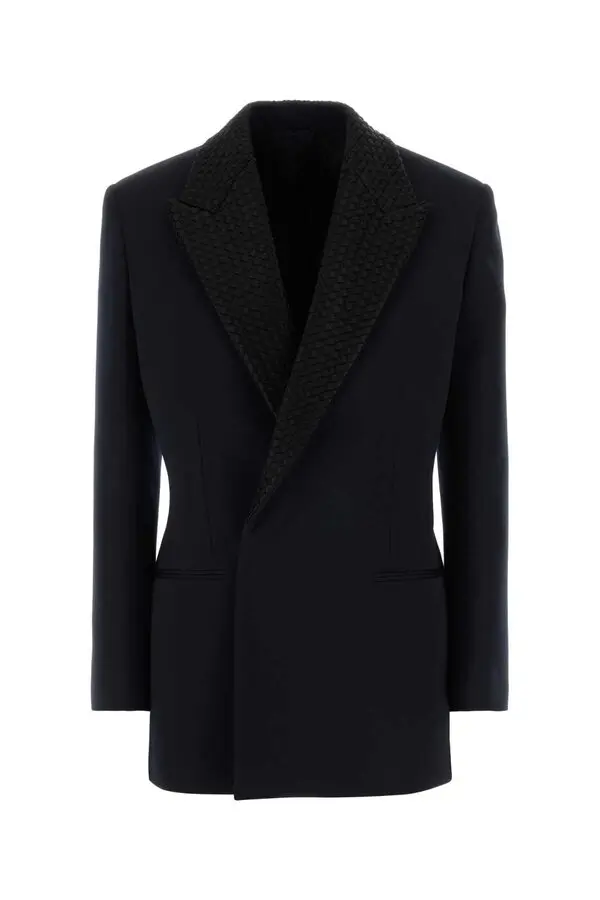 Bottega Veneta Midnight Wool Blazer - Blue