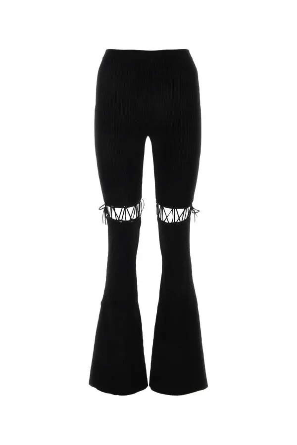 NENSI DOJAKA Viscose Stretch Flared Pants With Tie Detail