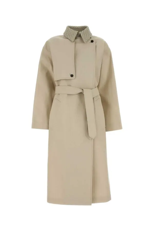 Bottega Veneta Embroidered Wool-blend Trench Jacket For