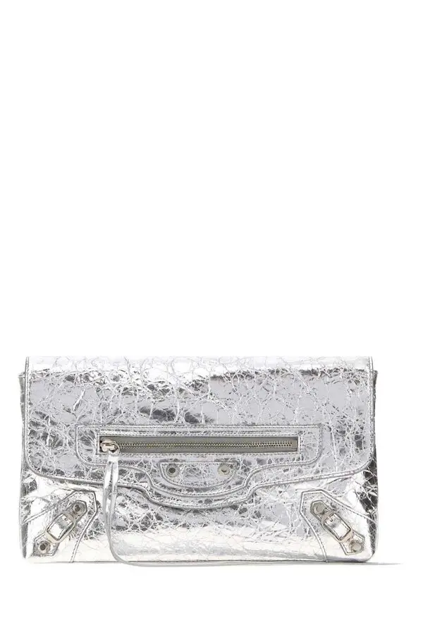 Balenciaga Le City Clutch Bag 30 X 17.5 X 5 Cm - Silver