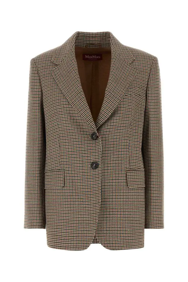 MM STUDIO Embroidered Wool Alice Blazer - Multicoloured
