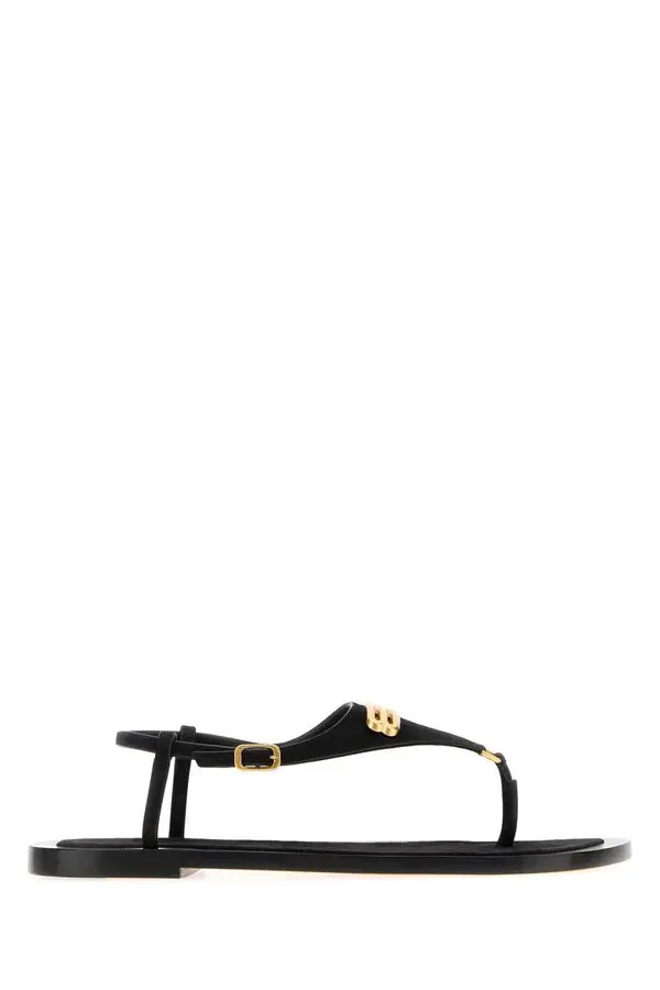 Balenciaga Suede Riva Thong Sandals