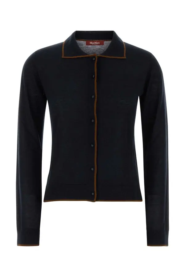 MM STUDIO Silk-blend Targo Cardigan - Blue