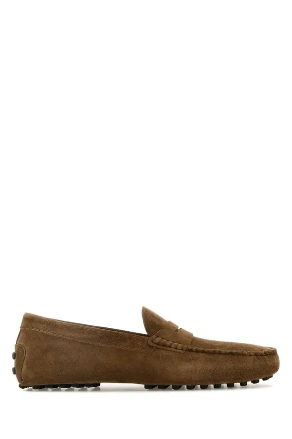 TOD`S Suede Loafers With Rubber Sole