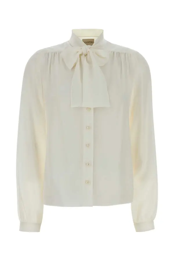 Valentino Garavani Silk Crepe Shirt With Pussy Bow