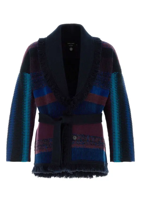 GIORGIO ARMANI X ALANUI Embroidered Shawl Collar Cardigan