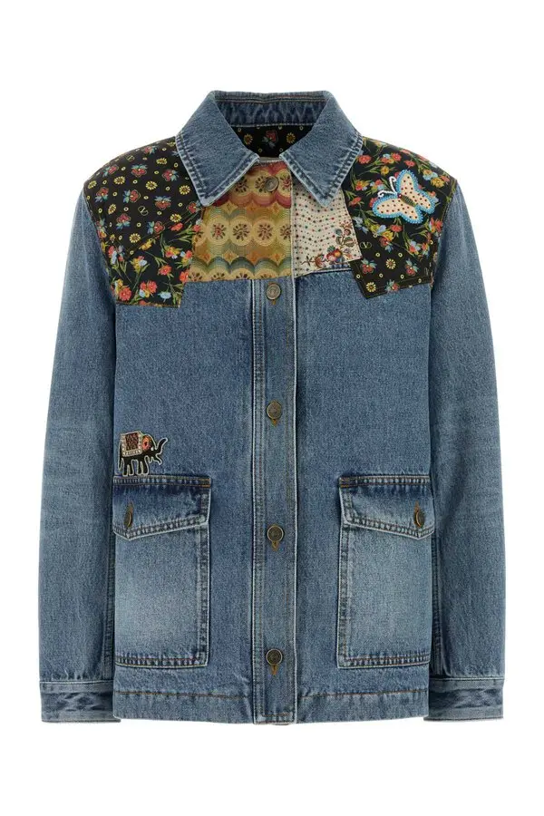 Valentino Garavani Denim Padded Jacket - Blue