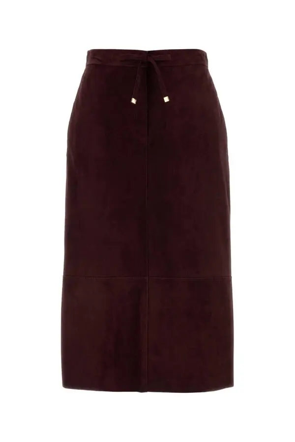 S MAXMARA Gazza Suede Skirt
