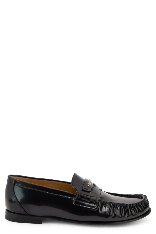 Fendi Leather Scrunch Loafers