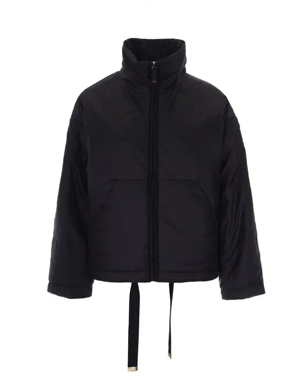 Max Mara Quilted Puffer Jacket With High Neck And Zip Closure - Nero