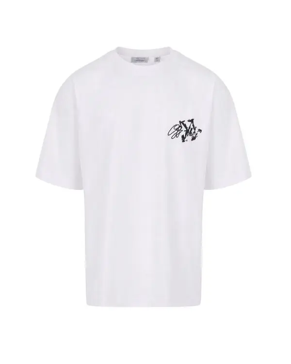 Off-White Graphic Cotton T-shirt - White