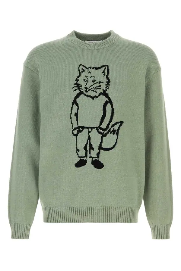 Maison Kitsuné Cotton Blend Knit Sweater For