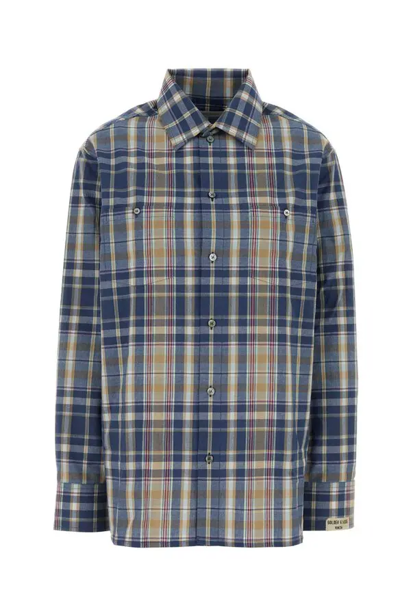 GOLDEN GOOSE Embroidered Cotton Shirt - Checked