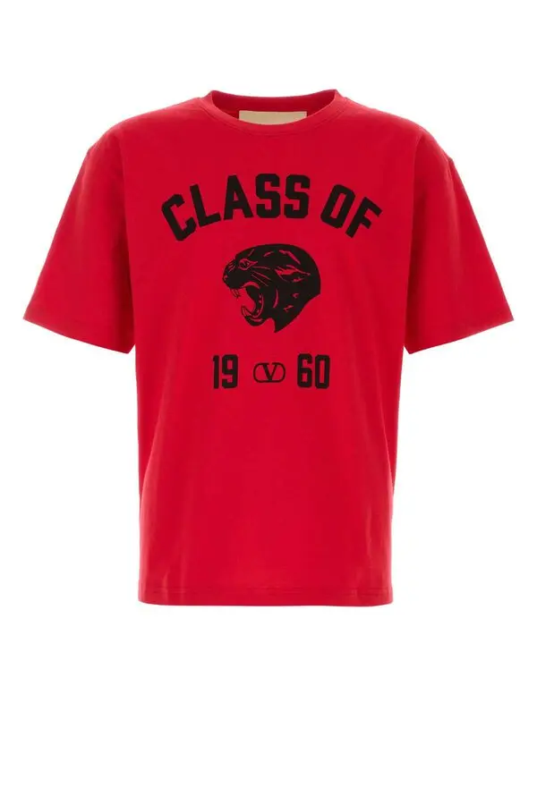 Valentino Garavani V-logo 100% Cotton T-shirt For