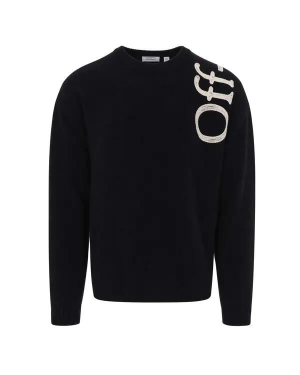 Off-White Graphic Knit Sweater - Black