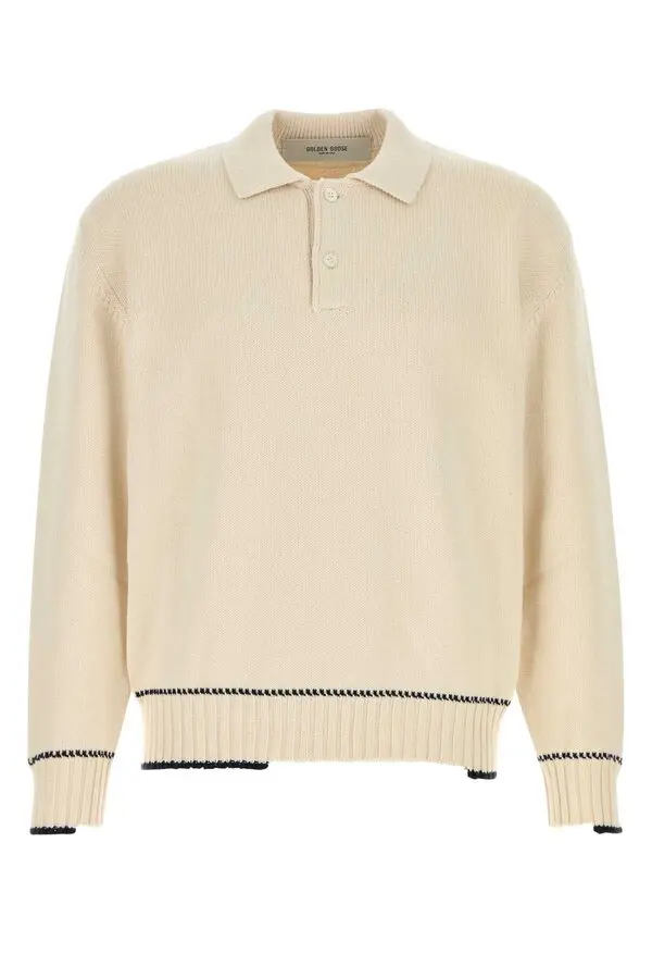 GOLDEN GOOSE Golden-style Knit Polo Shirt
