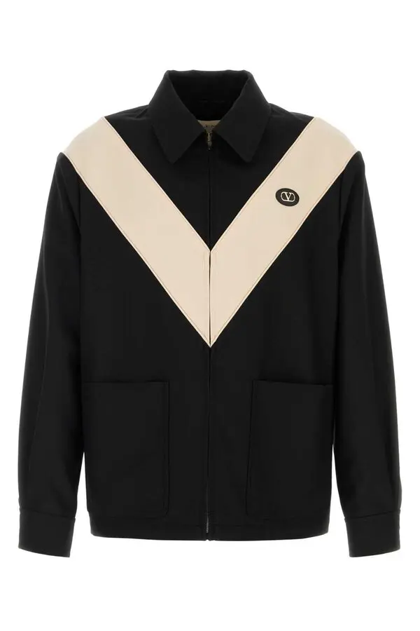 Valentino Garavani Gabardine Wool-blend Jacket - Black