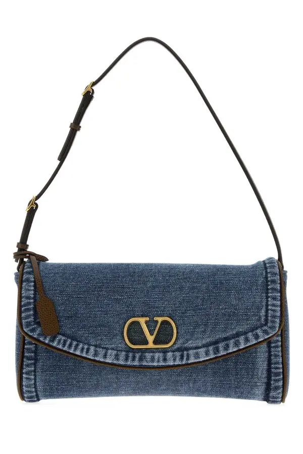 Valentino Garavani Denim Devain Shoulder Handbag, 25 X 13 X 4 Cm