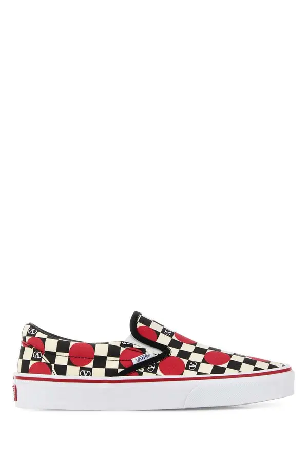 Valentino Garavani Printed Canvas Slip-on Sneakers - Checked