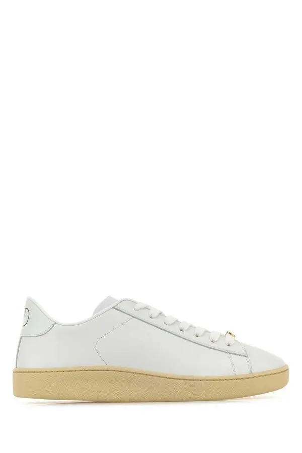 Valentino Garavani Royco Leather Low Top Sneakers - White