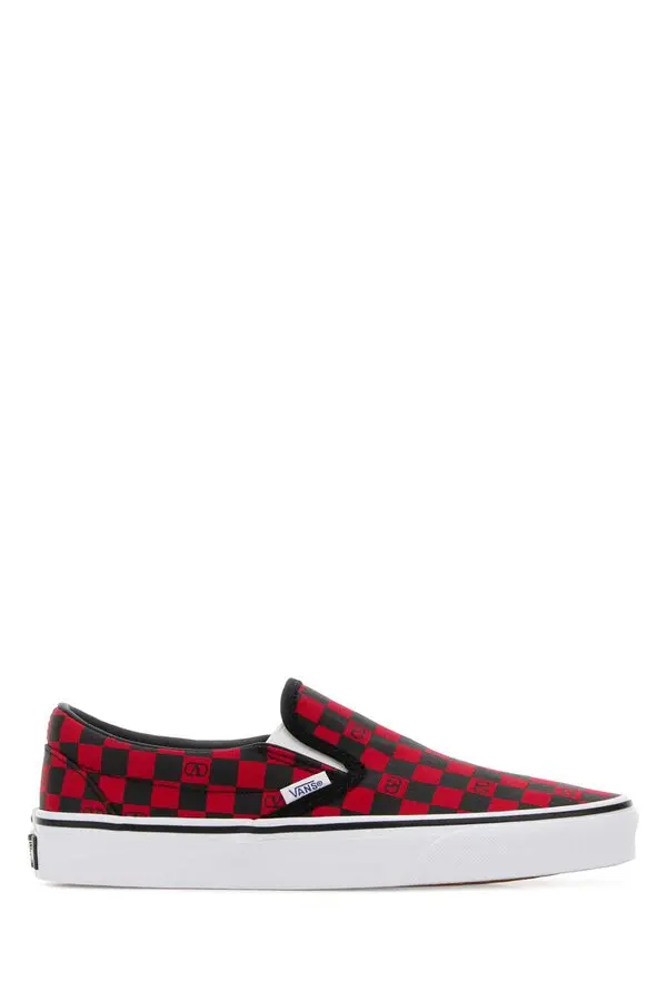 Valentino Garavani Printed Canvas Slip-on Sneakers - Checked