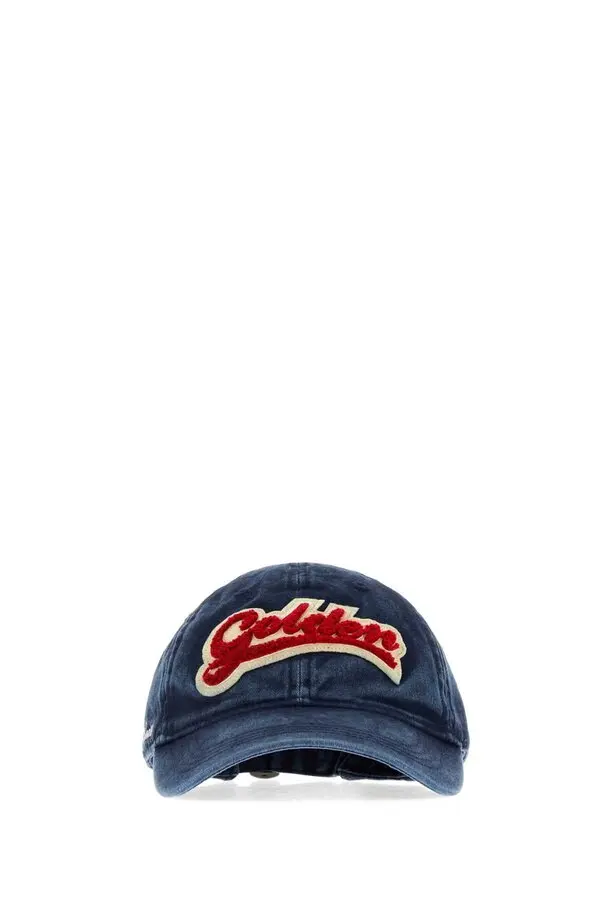 GOLDEN GOOSE Denim Baseball Cap - Blue