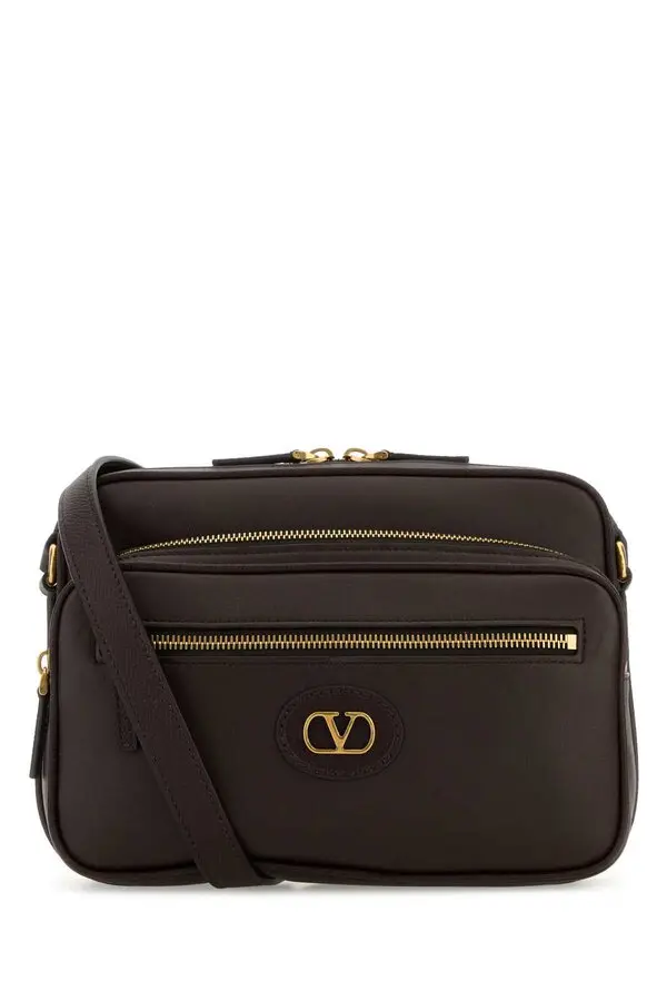 Valentino Garavani Antibes Crossbody Handbag In Leather With 24 Cm Width, 19 Cm Height, 8 Cm Depth - Brown