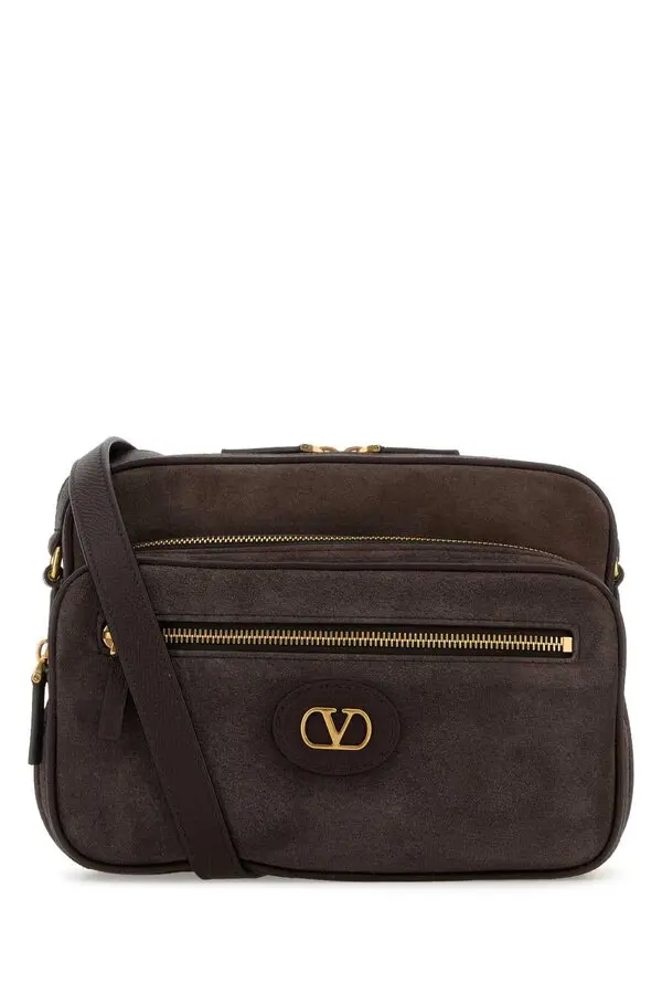 Valentino Garavani Suede Antibes Crossbody Handbag - Brown