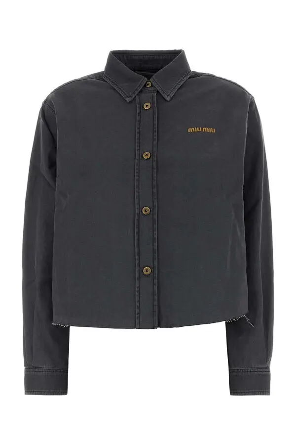 Miu Miu Miu-approved Dark Chambray Button-up Shirt For