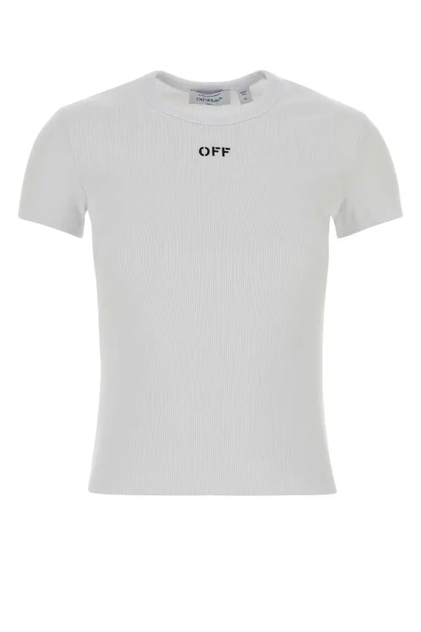 Off-White Stretch Cotton T-shirt