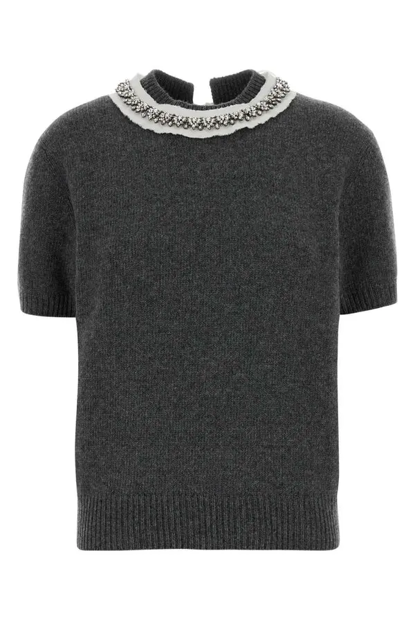 Prada Cashmere Wool Blend Knit Sweater