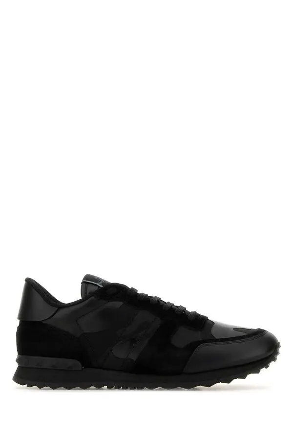 Valentino Garavani Rockrunner Sneaker In Fabric And Leather - Camouflage
