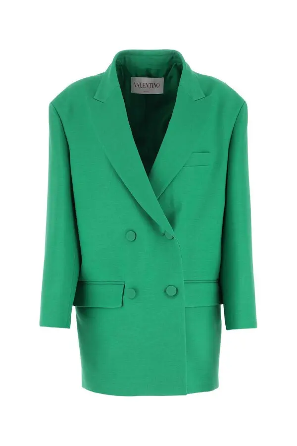 Valentino Garavani Oversize Crepe Couture Blazer - Green