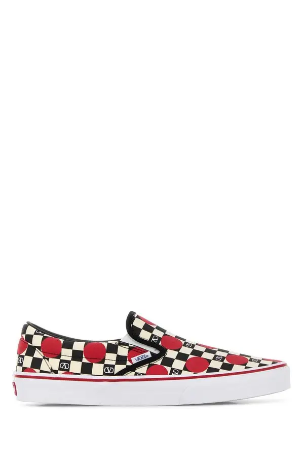 Valentino Garavani Canvas Slip-on Sneakers With Design