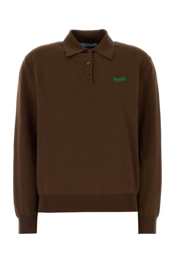 Prada Recycled Silk Blend Polo Shirt