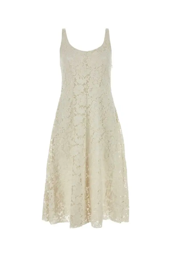 Prada Lace Mini Dress With Cupro-silk Lining