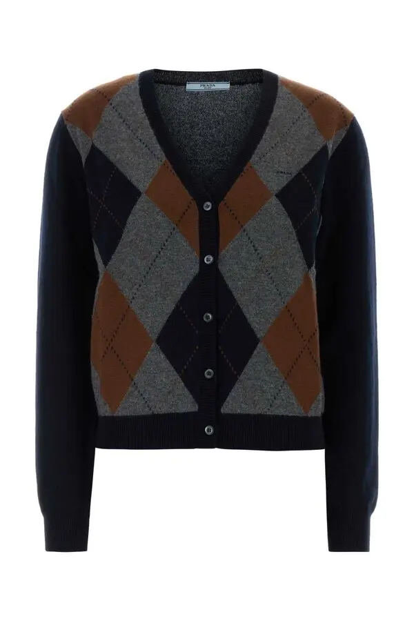 Prada Embroidered Cashmere Cardigan