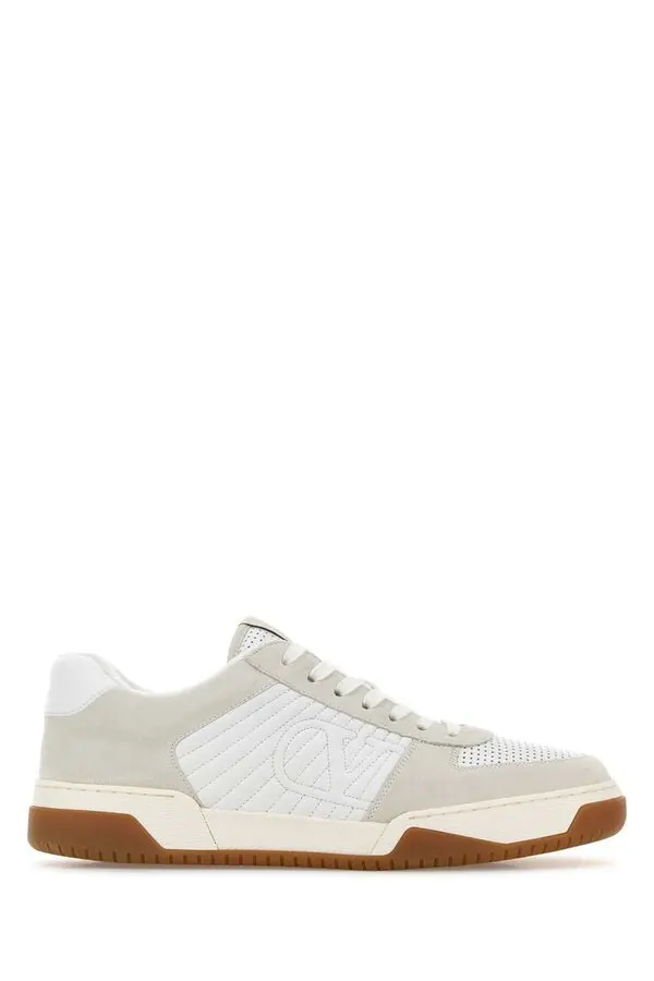 Valentino Garavani Two-tone Leather And Suede Sneakers