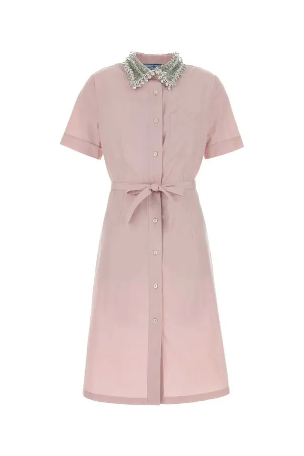 Prada Poplin Shirt Dress - Pink