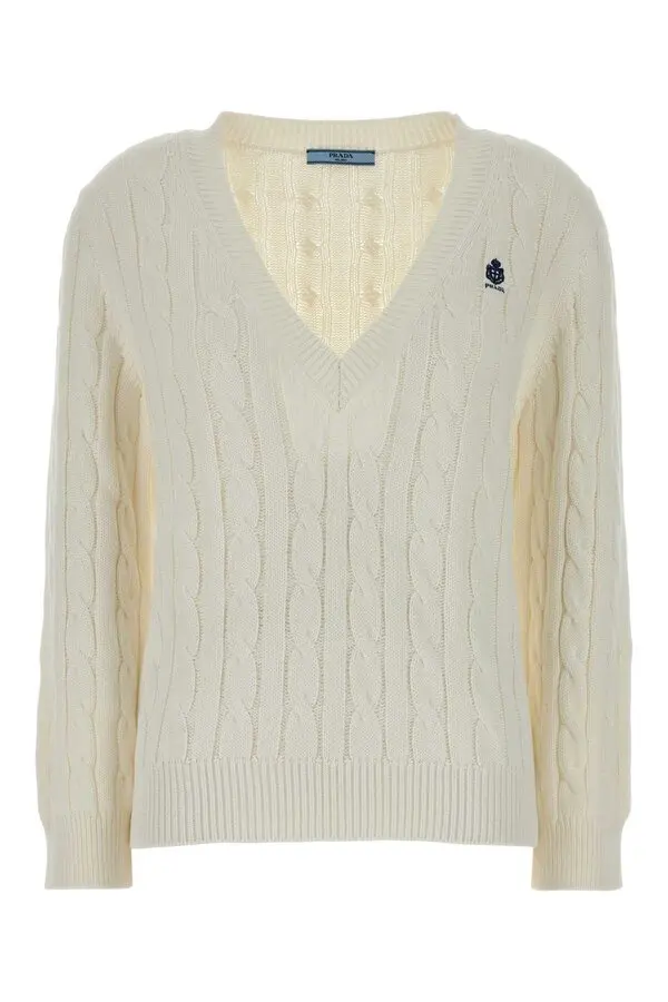 Prada 100% Cotton Knit Sweater