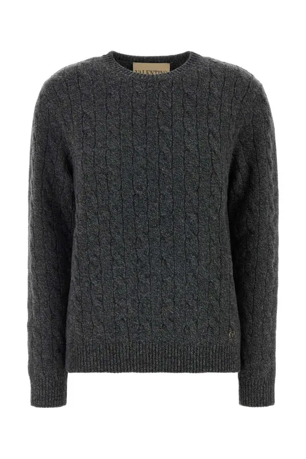 Valentino Garavani Dark Wool Sweater - Grey