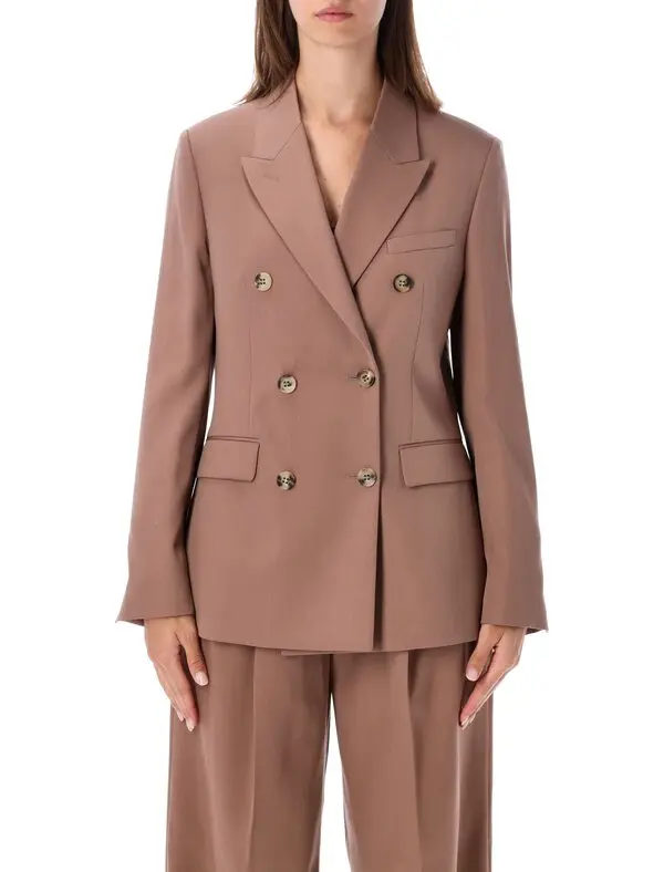 GOLDEN GOOSE Diva Double-breasted Virgin Wool Blazer - Pink
