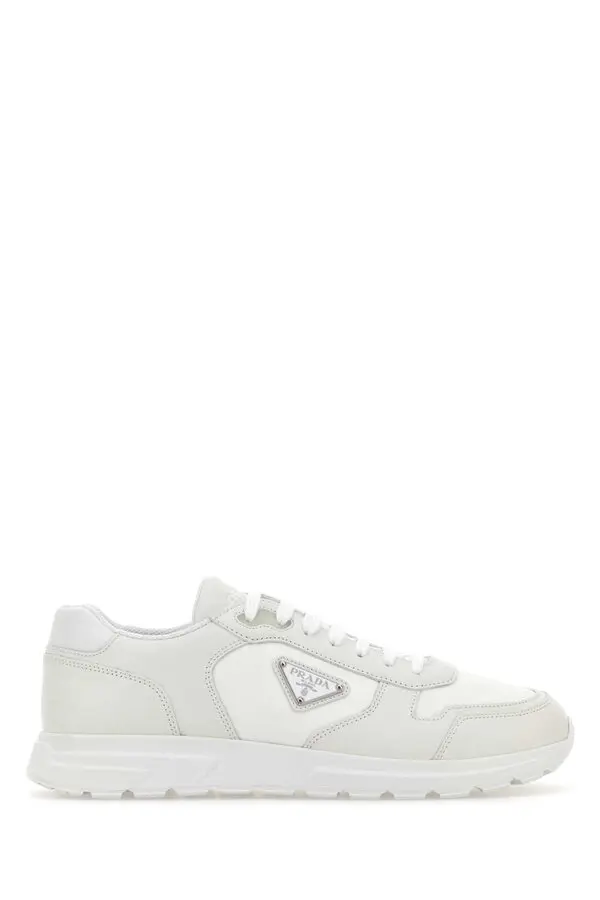 Prada Leather & Fabric Low-top Sneaker For