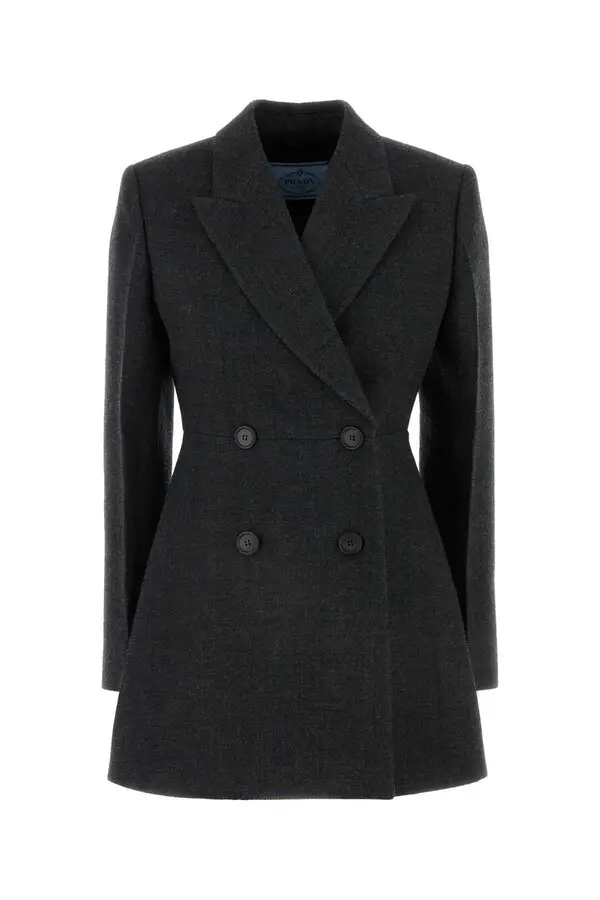 Prada Charcoal Wool Blazer For