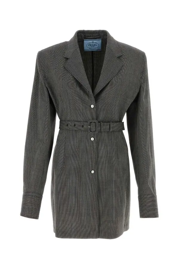 Prada Multicolor Removal: Wool Blazer With Artistic Pattern