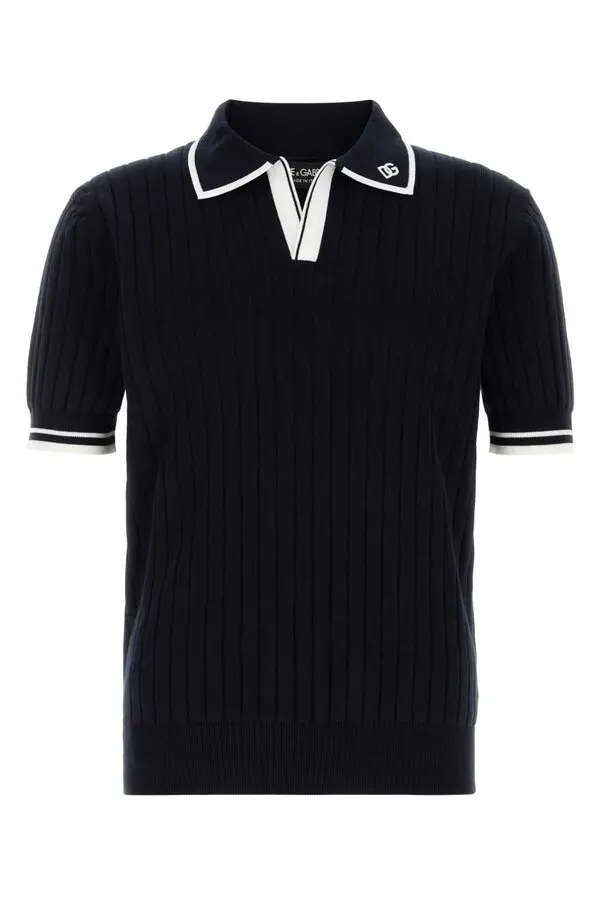 Dolce & Gabbana Cotton Knit Polo Shirt