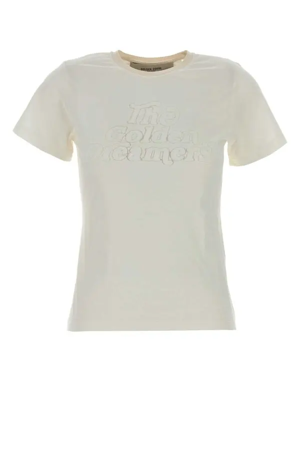 GOLDEN GOOSE Viscose-blend T-shirt - White