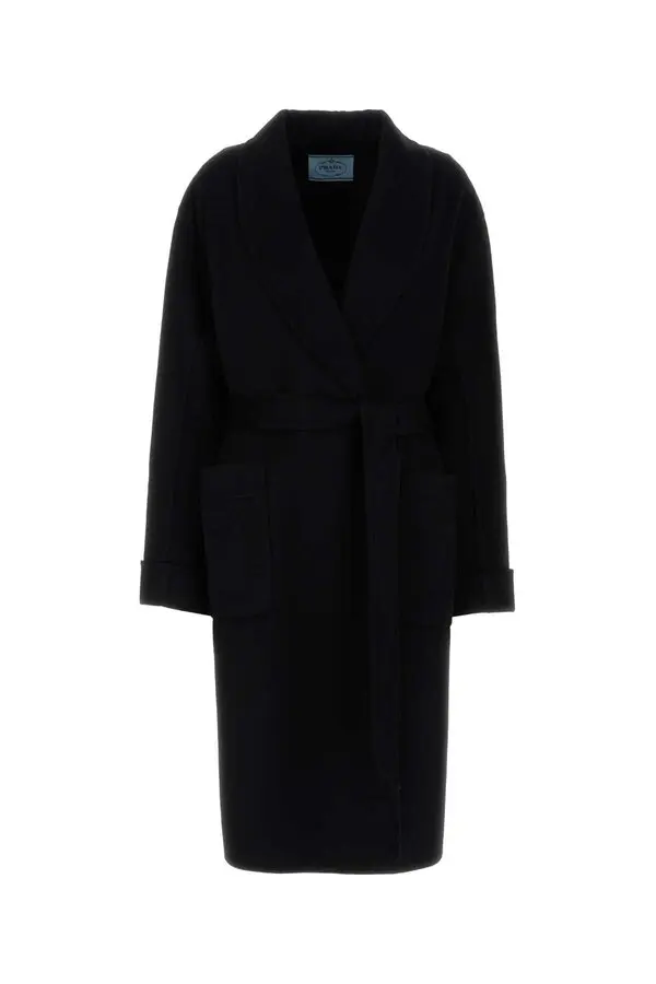 Prada Wool And Cashmere Blend Belted Jacket