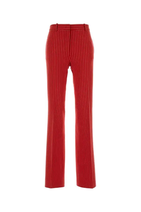 ORIANE Embroidered Jersey T-shirt With Striped Pant-inspired Detail - Stripped