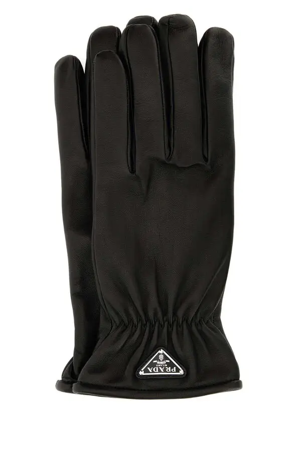 Prada Nappa Leather Gloves With Cashmere Lining